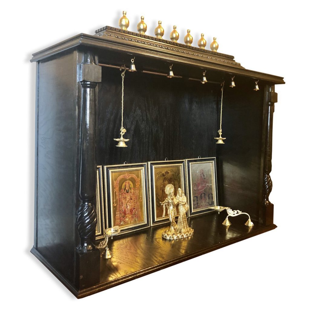48" Custom Pooja Mandir W/O Storage M#2 - Divine Wood N Crafts