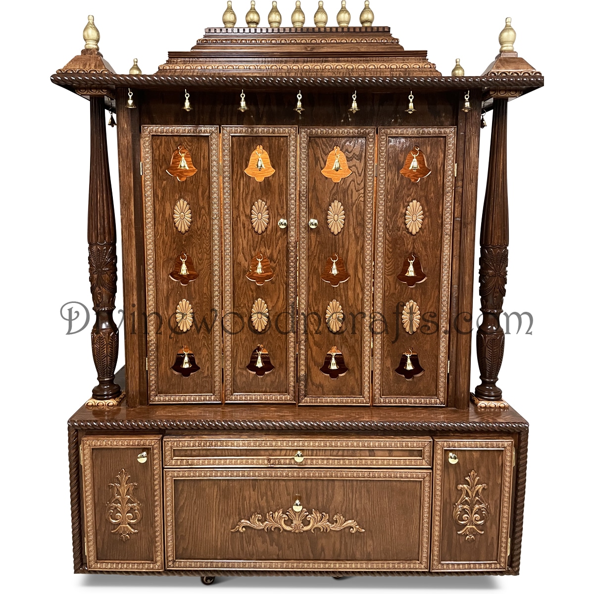 Pooja Mandirs Sized 49 Inches to 72 Inches | 49-72" Puja Mandirs