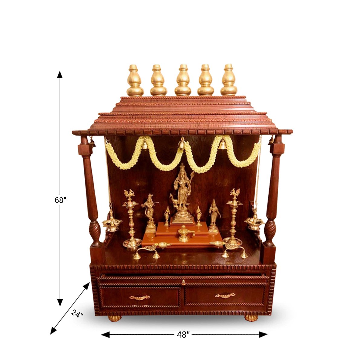 48" Custom Wooden Altar - Divine Wood N Crafts